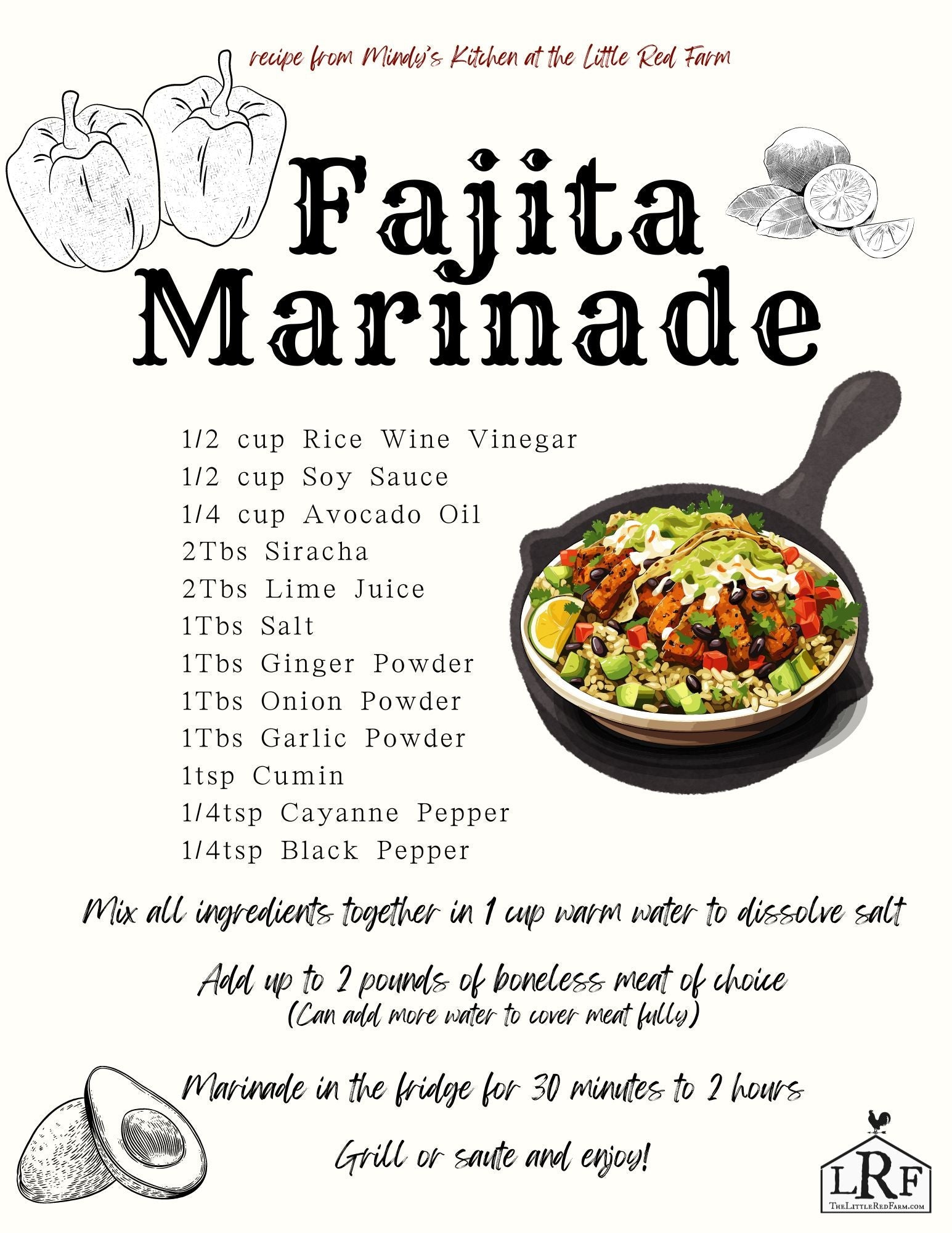 Fajita Marinade Recipe – Little Red Farm