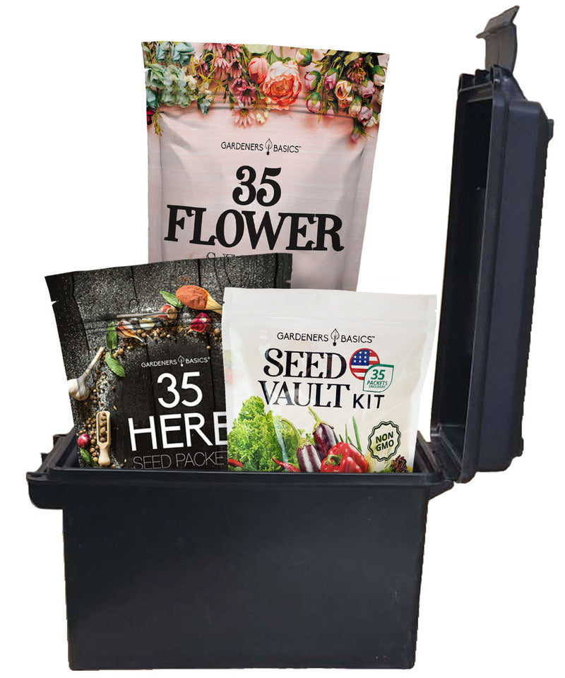Gardening Seeds Kit - 105 Varieties of Vegetable, Fruit, Herb, and Flo ...